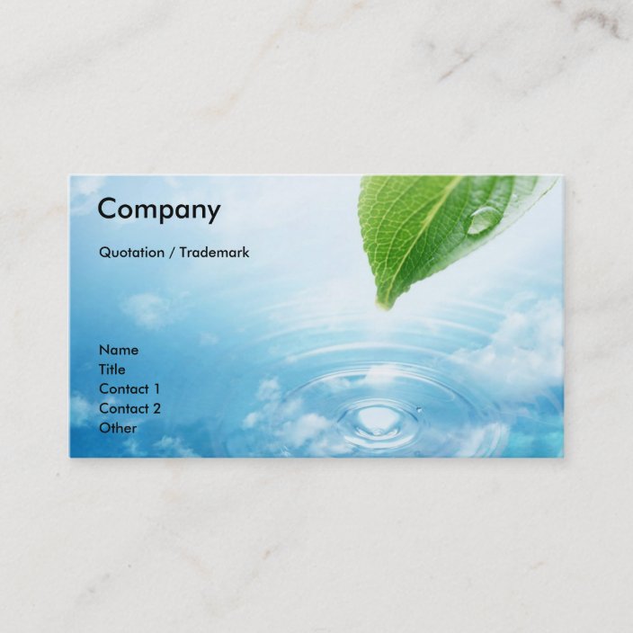 Pure Water business card template | Zazzle.com