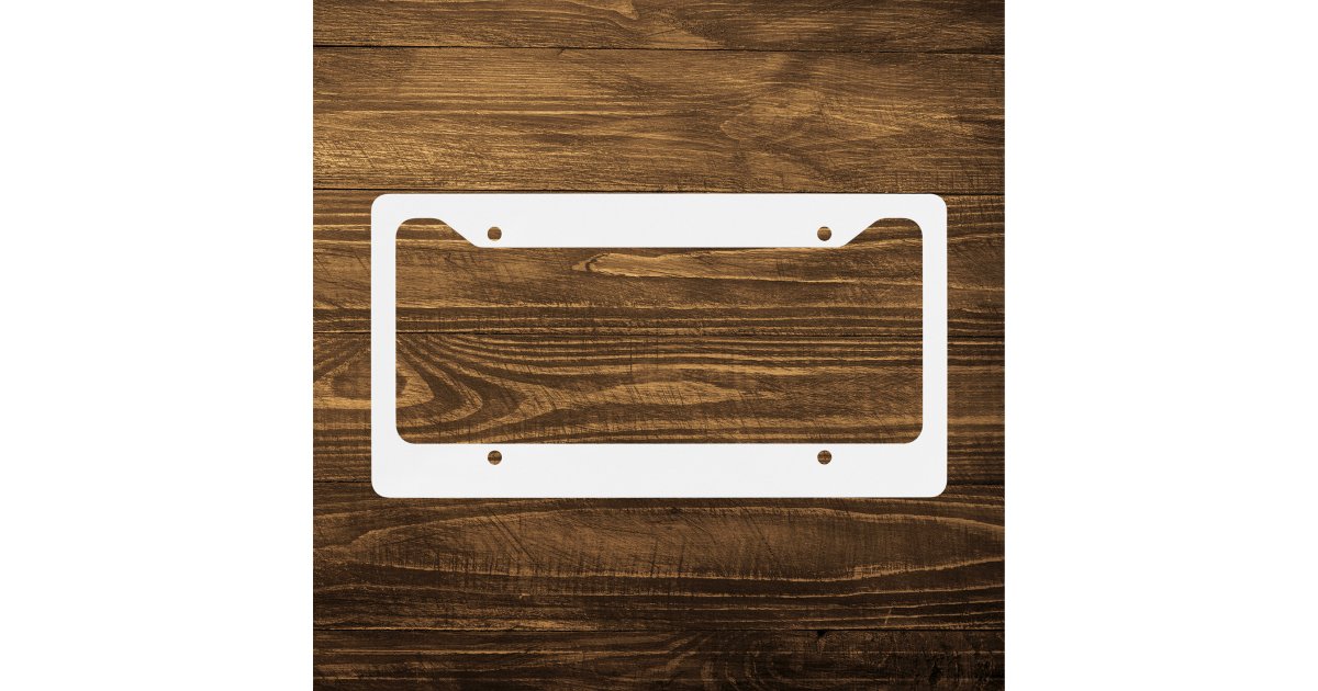 Pure White Solid Color License Plate Frame | Zazzle