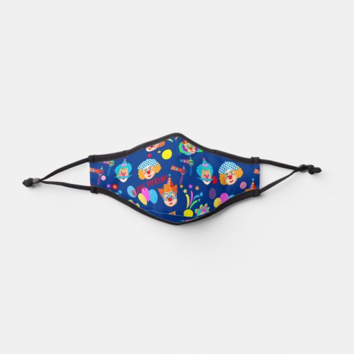 Purim Jewish Holiday Carnival Cute Clown Pattern Premium Face Mask | Zazzle