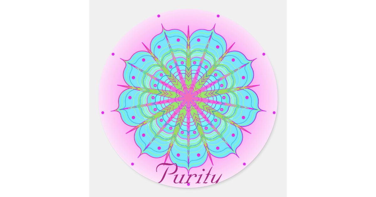 Purity (Virtue sticker) Classic Round Sticker | Zazzle