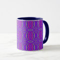 Purple 60's Retro Fractal Pattern Mug | Zazzle