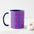Purple 60's Retro Fractal Pattern Mug | Zazzle
