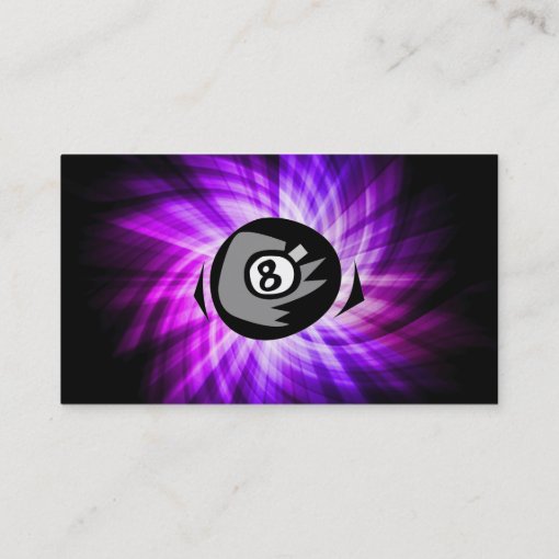 Purple 8 ball business card | Zazzle