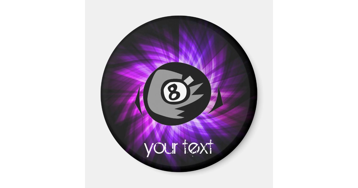 Purple 8 ball magnet | Zazzle