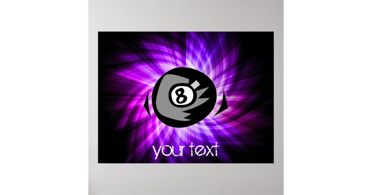 Purple 8 ball poster | Zazzle