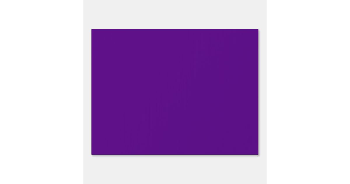 Purple Accent Color Background Customizable Yard Sign | Zazzle