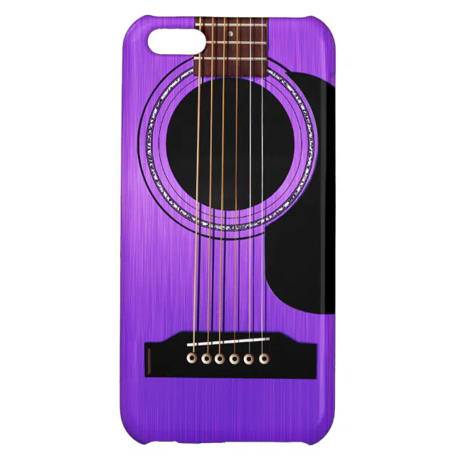 Purple Acoustic Guitar iPhone Case | Zazzle
