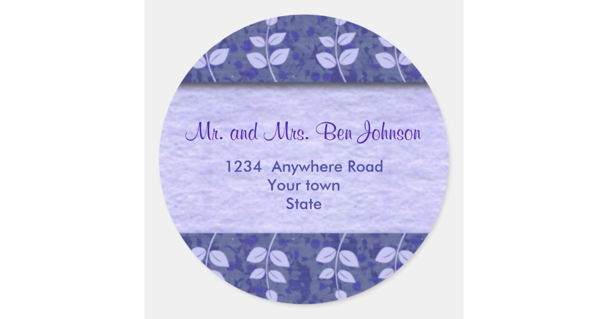 Purple Address Label Stickers | Zazzle