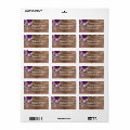 Purple Address Labels Stickers Wood Flowers | Zazzle