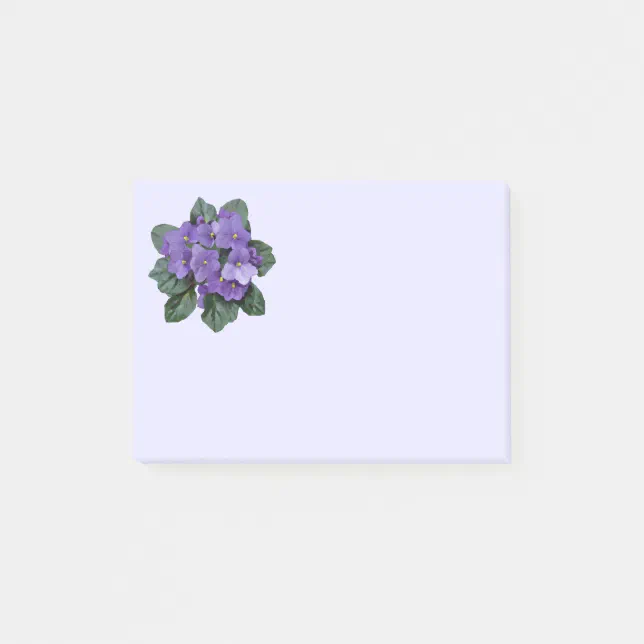 Purple African Violet Flower Floral Art Post-it Notes | Zazzle