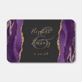 Purple Agate Gold Glitter Dark Wedding Matchboxes | Zazzle
