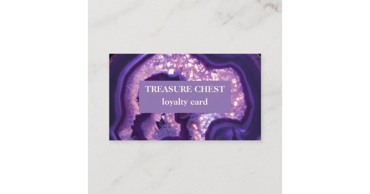 Purple Agate Loyalty Rewards Card | Zazzle