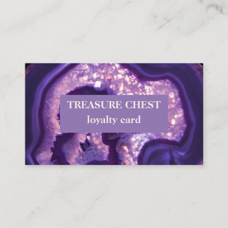 Purple Agate Loyalty Rewards Card | Zazzle