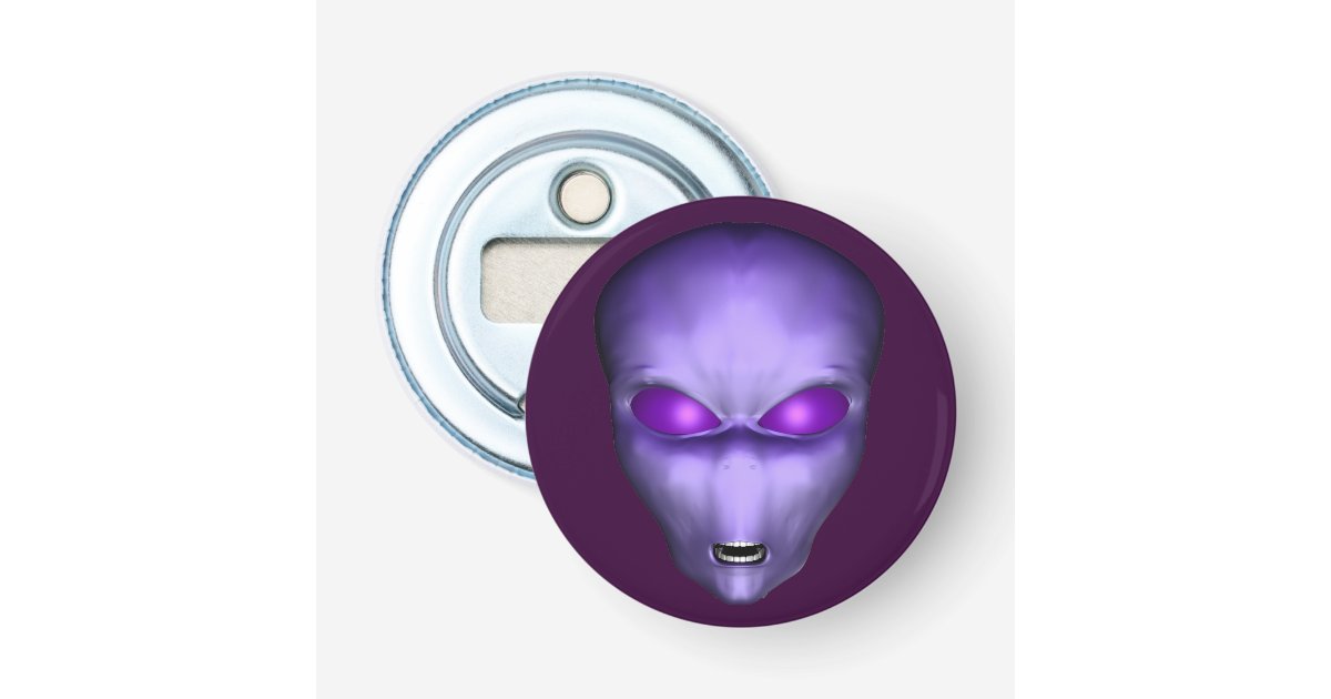 Purple Alien Head Bottle Opener | Zazzle