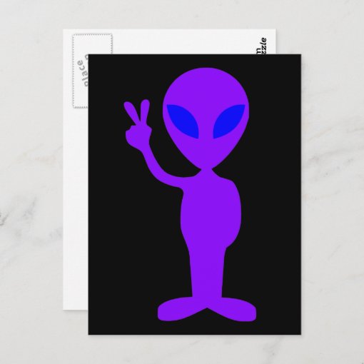 Purple Alien Postcard | Zazzle