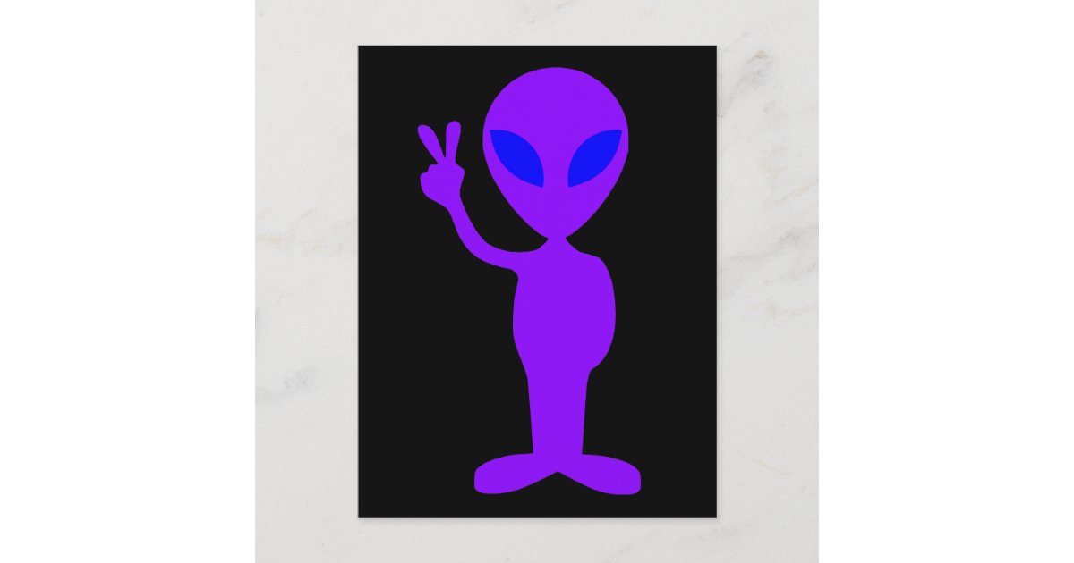 Purple Alien Postcard | Zazzle