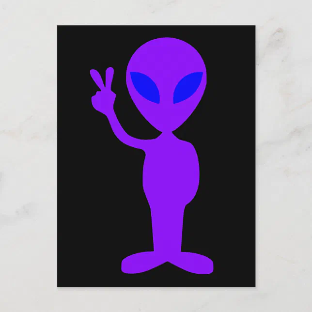Purple Alien Postcard | Zazzle