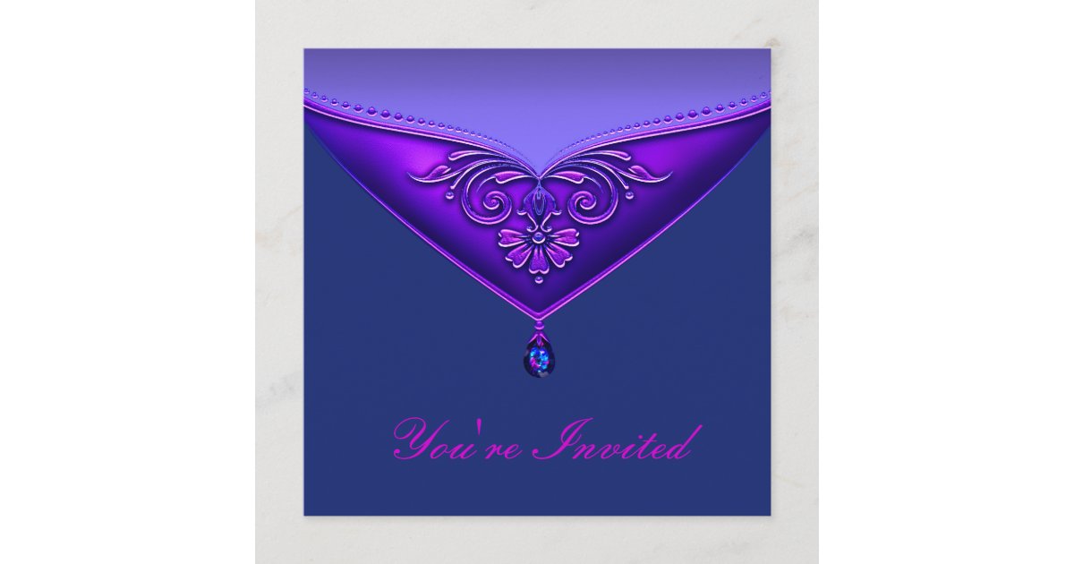 Purple All Occasion Party Invitation Template | Zazzle.com