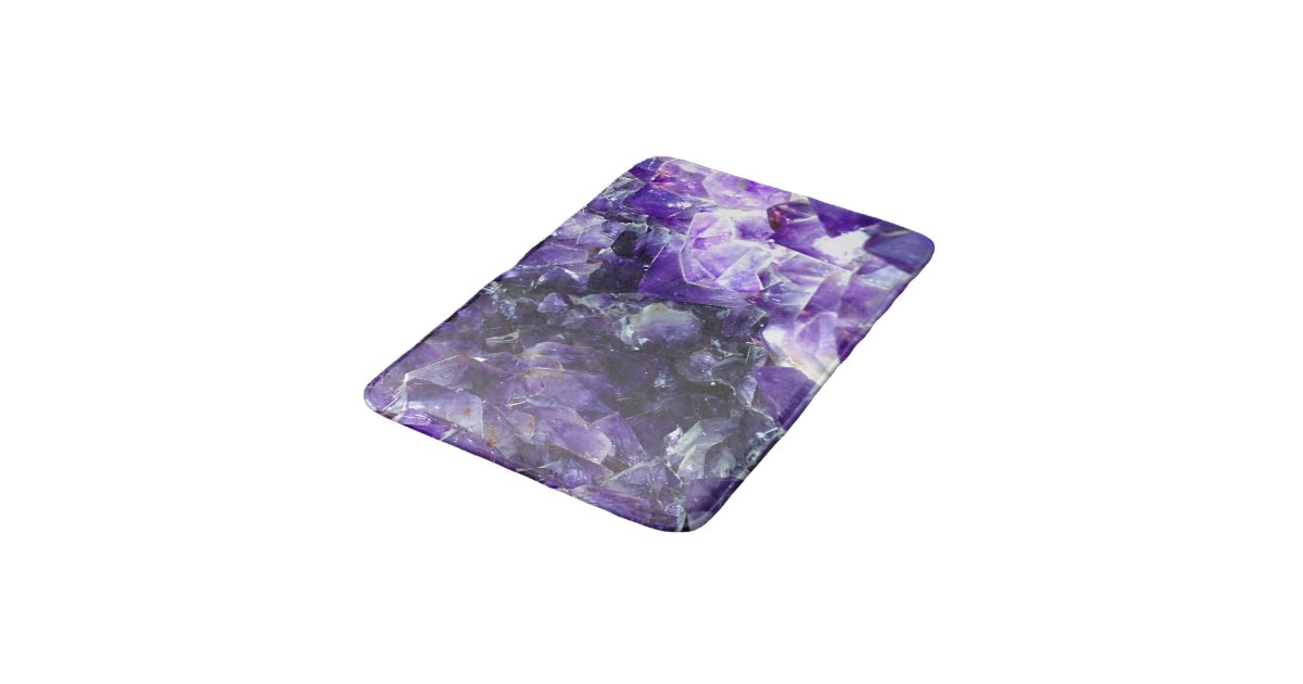 Purple amethyst bath mat | Zazzle