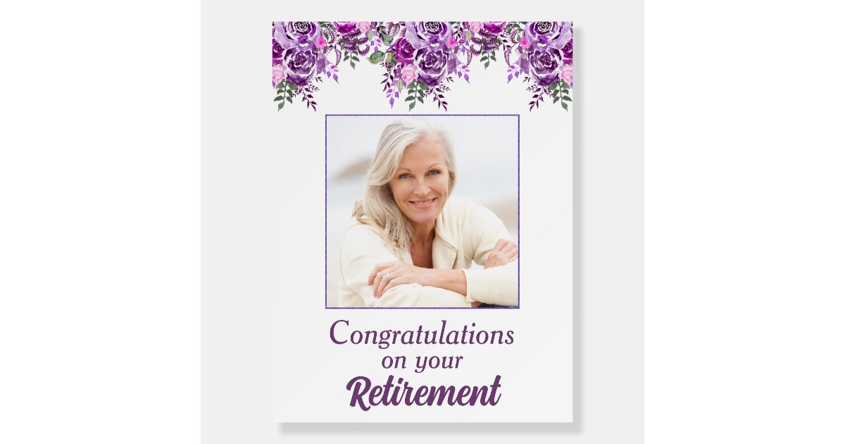 Purple Amethyst Congratulations on Your Retirement Foam Board | Zazzle