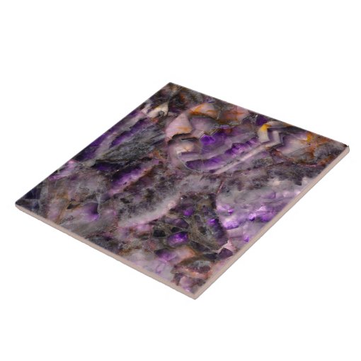 Purple Amethyst Quartz Ceramic Tile | Zazzle