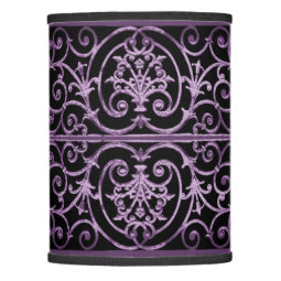 Purple and black scrollwork lamp shade | Zazzle