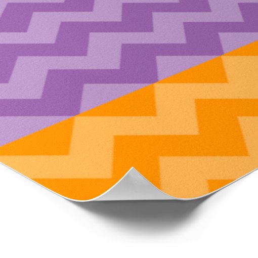 Purple and Blue Chevron Dragon Nursery Poster | Zazzle