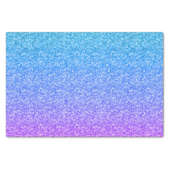 Purple And Blue Faux Glitter And Sparkles Tissue Paper | Zazzle