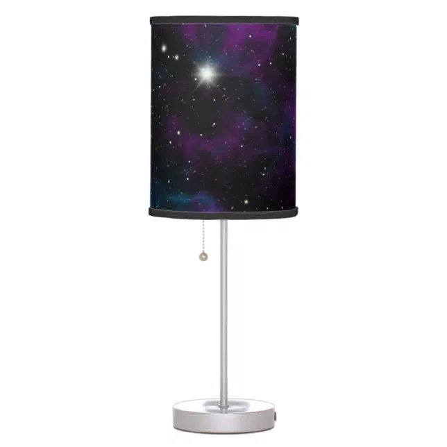 Purple and Blue Galaxy Table Lamp | Zazzle
