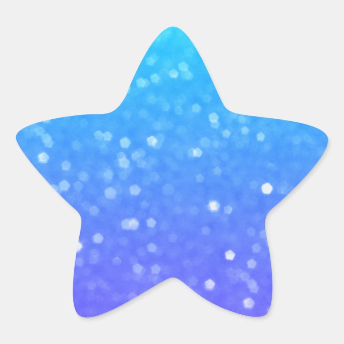Purple And Blue Glitz Star Shaped Stickers | Zazzle.com