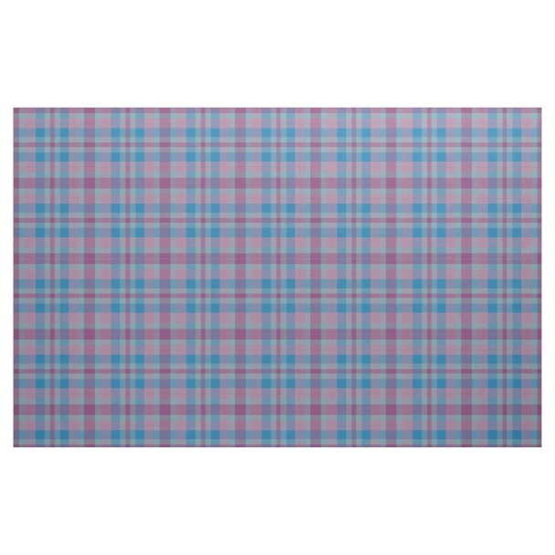 Purple Plaid fabric with blue stripe print | Zazzle