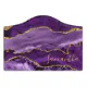 Purple and Faux Gold Glitter Marble Agate Door Sign | Zazzle