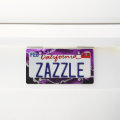 Purple and Faux Silver Glitter Marble Agate License Plate Frame | Zazzle
