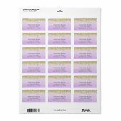 Purple and Gold Address Labels | Zazzle