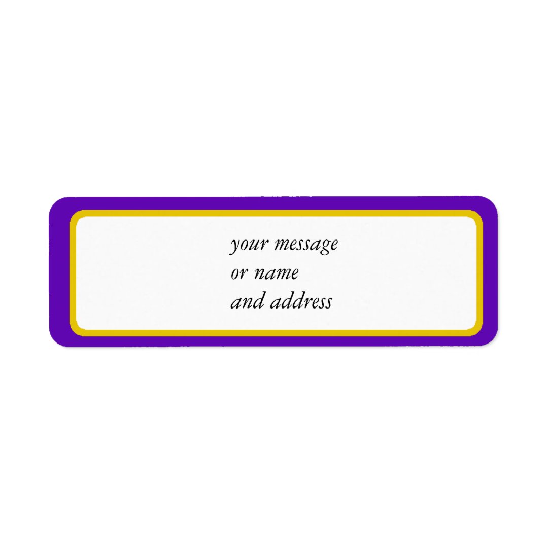 Purple And Gold Border Trim Label | Zazzle