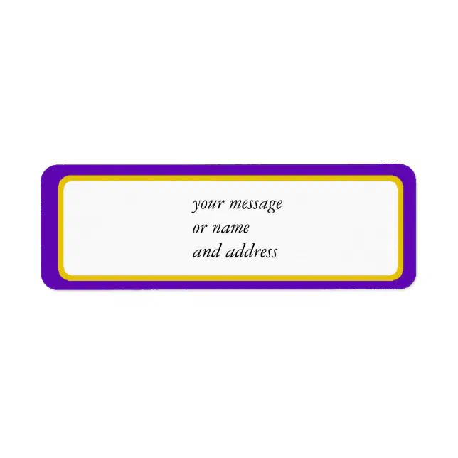 Purple And Gold Border Trim Label | Zazzle