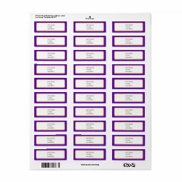 Purple And Gold Border Trim Label | Zazzle