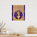 Purple and Gold Cheerleading Posters, Any Occasion Poster | Zazzle