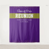 Purple and Gold Class Reunion Any Year Tapestry | Zazzle