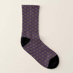 Purple and Gold Crown Socks | Zazzle