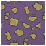 Purple and Gold Leopard Print Fabric | Zazzle