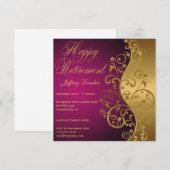 Purple and Gold Retirement Party Invitation | Zazzle