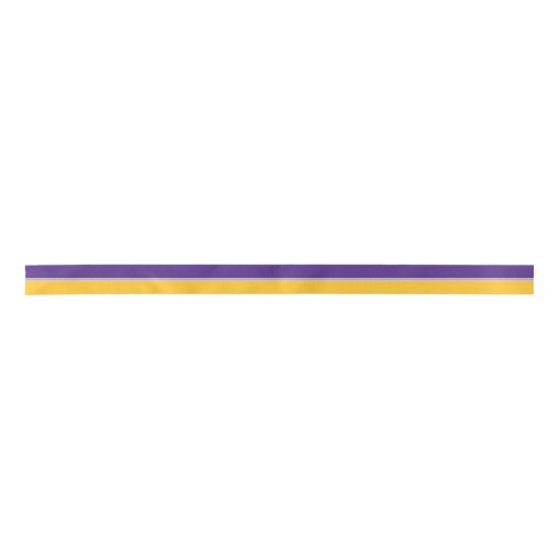 Purple and Gold Stripes Satin Ribbon | Zazzle