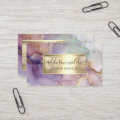 Purple And Gold Watercolor Marble Business Card | Zazzle