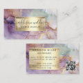 Purple And Gold Watercolor Marble Business Card | Zazzle