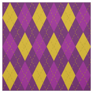 Purple Argyle Fabric | Zazzle