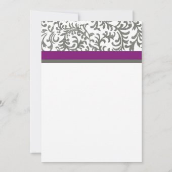 Purple and Gray Wedding Invitation | Zazzle