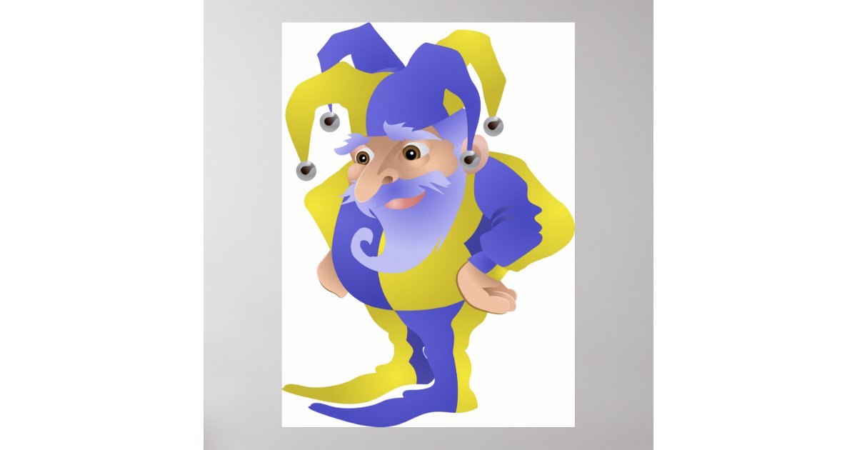 Purple And Green Jester Poster | Zazzle