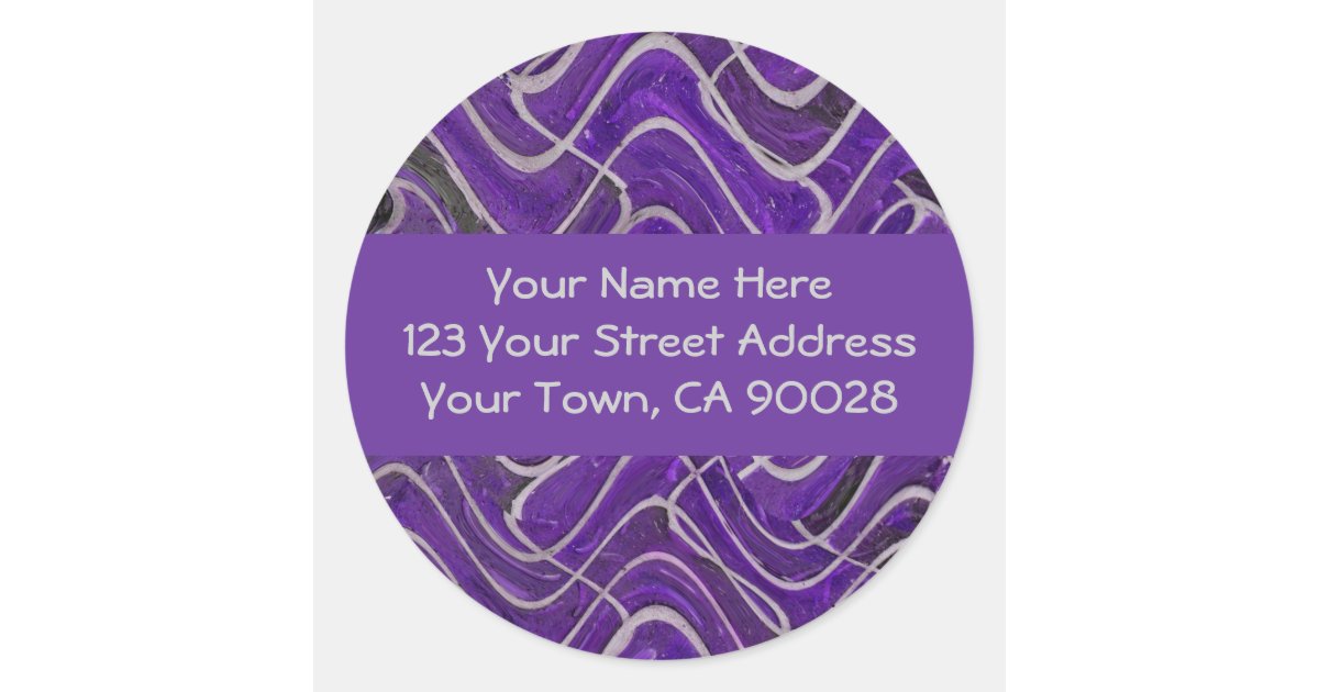 purple and grey address labels | Zazzle