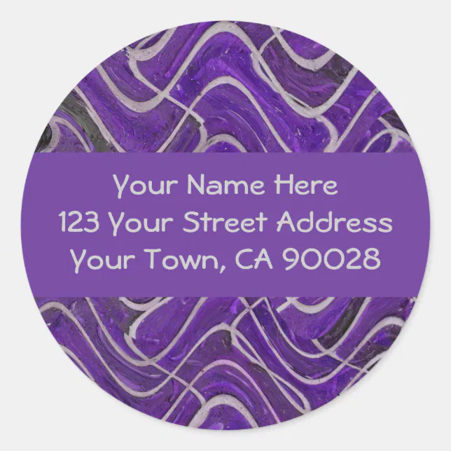 purple and grey address labels | Zazzle